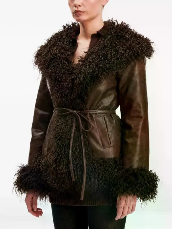 OW Faux Fur-trimmed Jacket