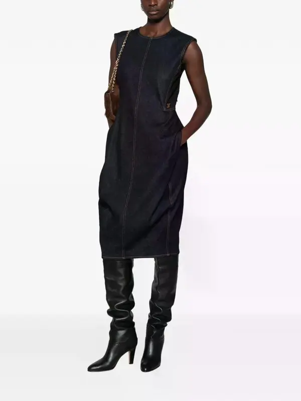 Jacquemus Contrast-stitch Sleeveless Midi Dress
