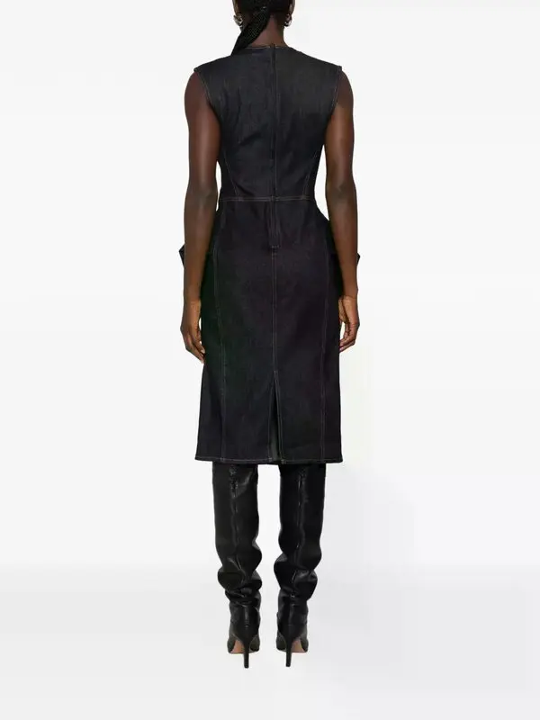 Jacquemus Contrast-stitch Sleeveless Midi Dress