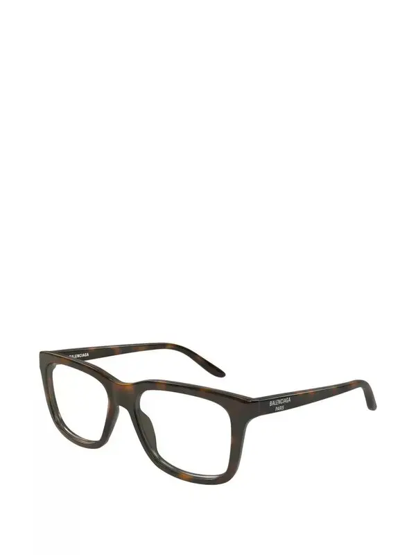 Balenciaga Tortoiseshell-effect Rectangle-frame Glasses