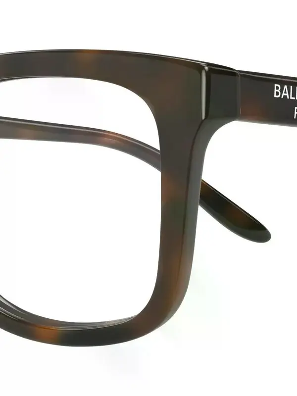 Balenciaga Tortoiseshell-effect Rectangle-frame Glasses