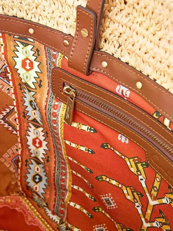 Camilla Tassel-embellished Raffia Tote Bag