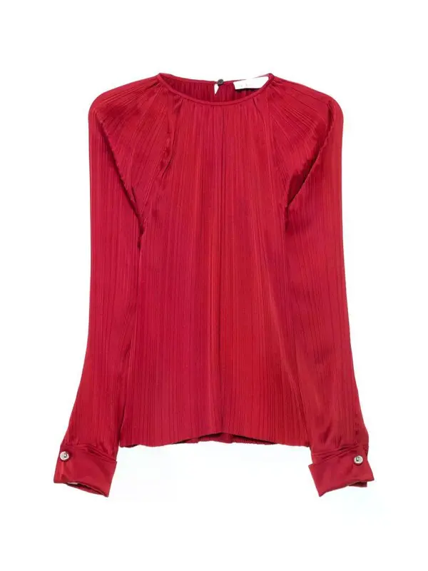LANVIN Pleated Long-sleeve Blouse