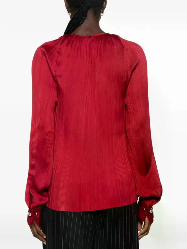 LANVIN Pleated Long-sleeve Blouse