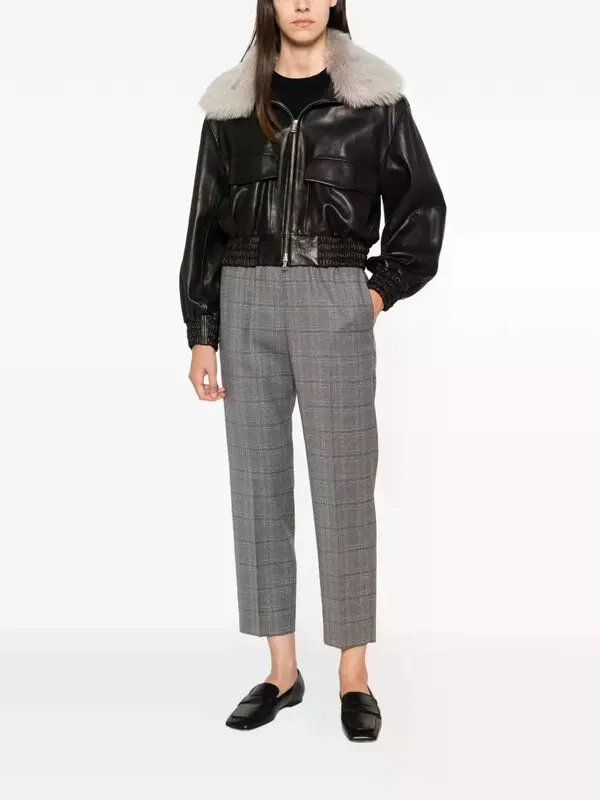 Peserico Check Elasticated-waist Trousers