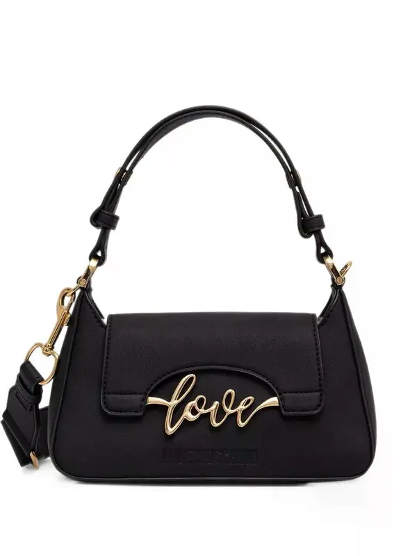 Moschino Logo-plaque Shoulder Bag - Black