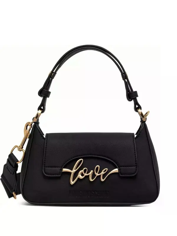 Moschino Logo-plaque Shoulder Bag - Black