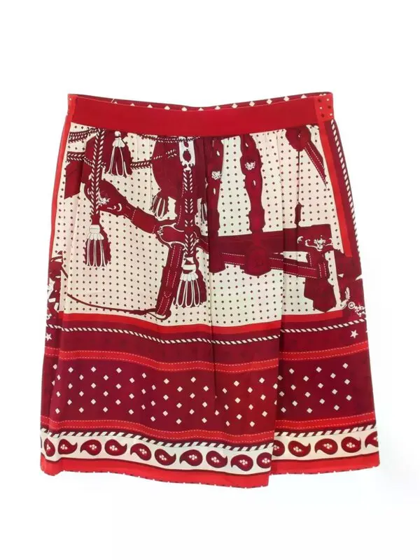 Hermès 2010s Silk Midi Skirt