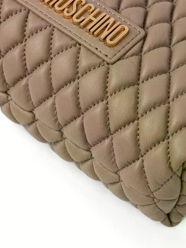 Moschino Quilted Leather Shoulder Bag