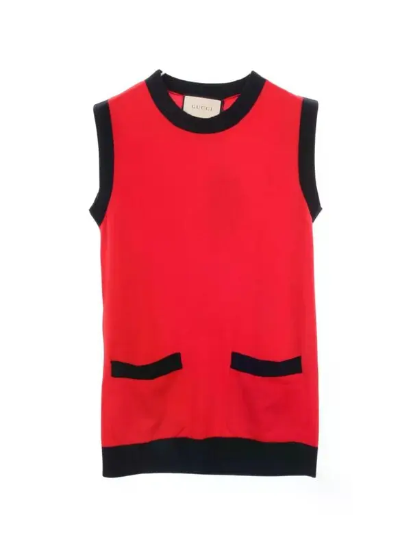 Gucci 2020s Contrast-trim Knitted Vest