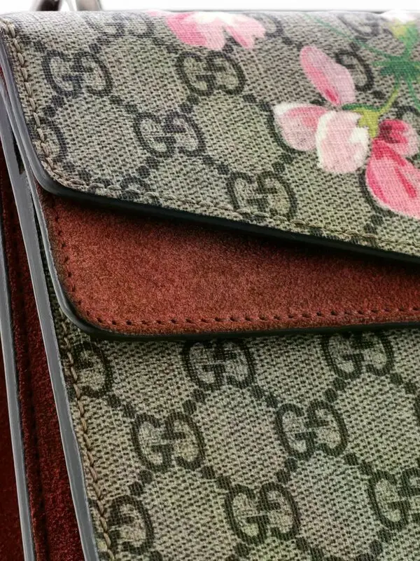 Gucci Dionysus Bag Blooms Print Gg Coated Canvas Small Shoulder Bag