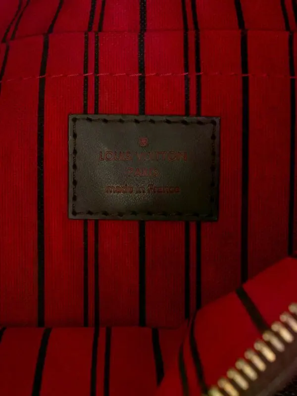 LOUIS VUITTON 2014 Damier Ebene Neverfull Pochette Pouch