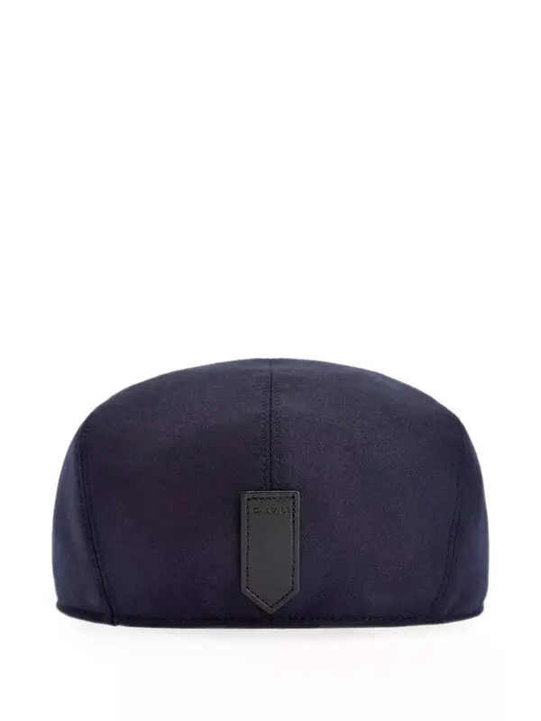 Canali Logo-patch Wool Flat Cap