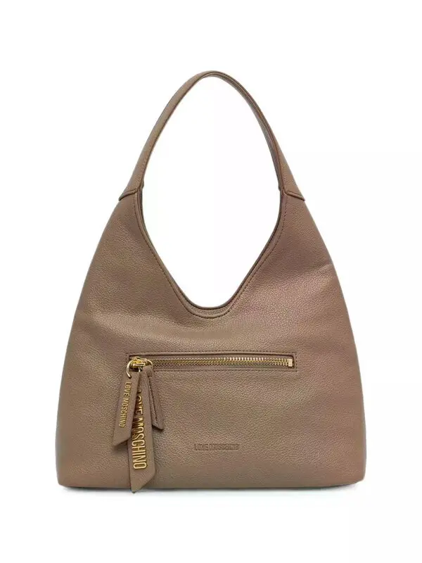 Moschino Logo-plaque Pebbled-effect Tote Bag