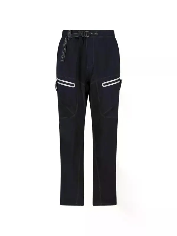 AND WANDER Belted Contrast-stitch Trousers
