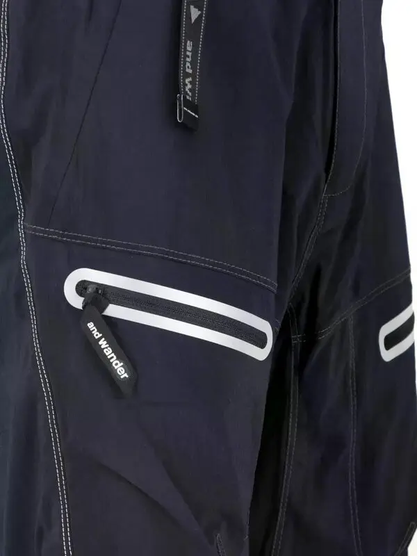 AND WANDER Belted Contrast-stitch Trousers