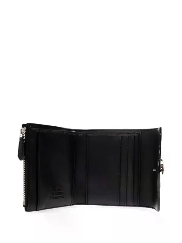 VIVIENNE WESTWOOD Orb-plaque Crinkled-leather Wallet