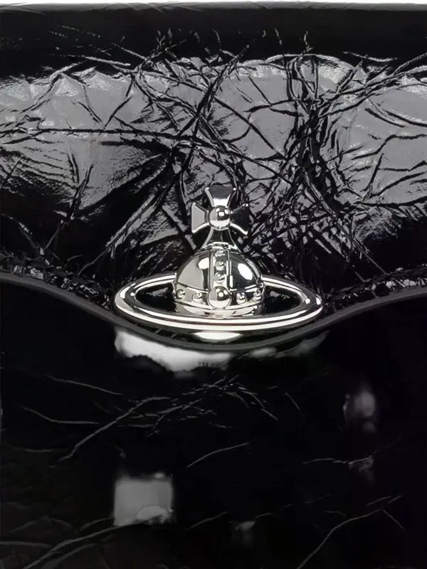VIVIENNE WESTWOOD Orb-plaque Crinkled-leather Wallet