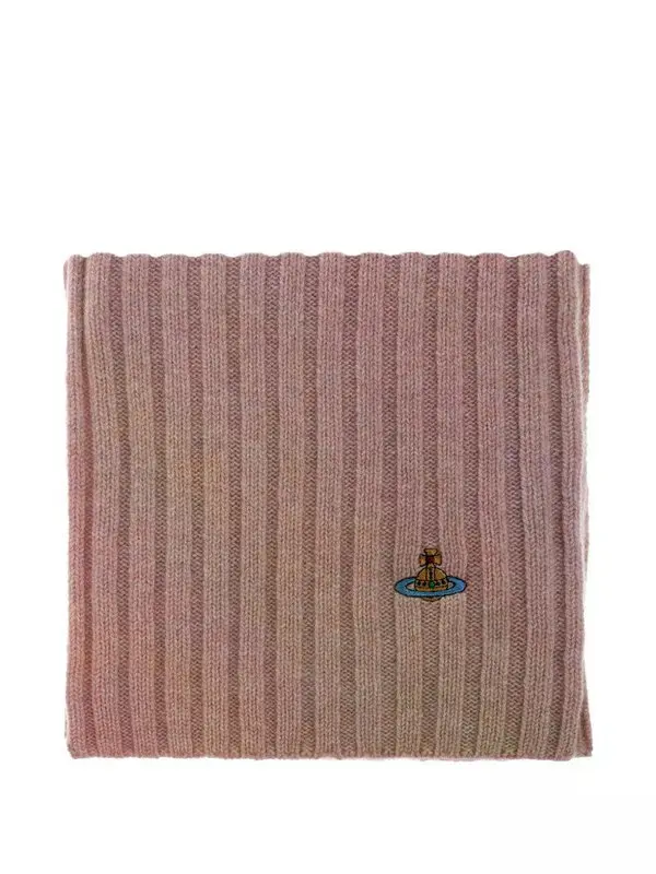 VIVIENNE WESTWOOD Ribbed Cashmere Scarf - Pink