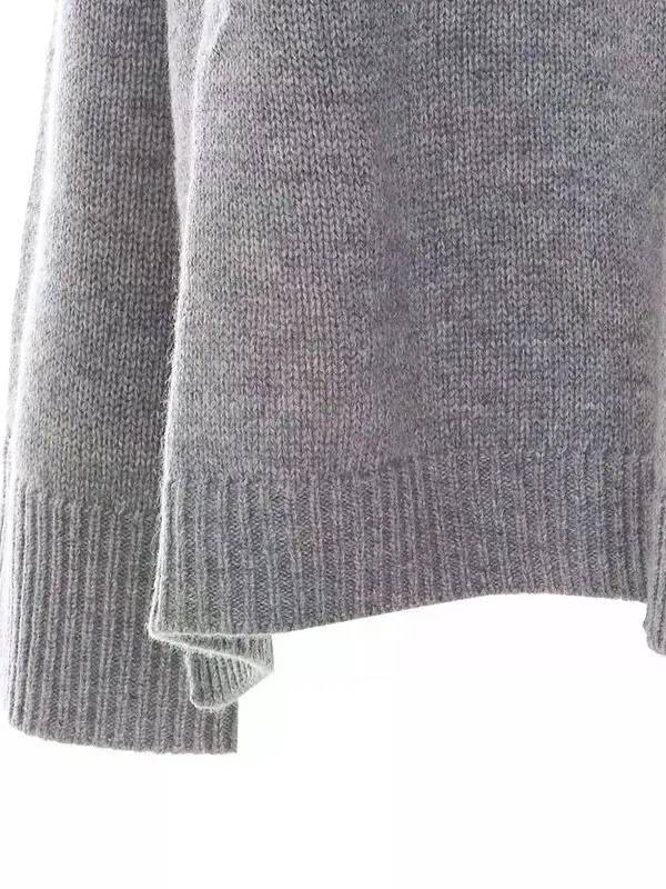 ALLUDE Roll-neck Cashmere Sweater - Grey