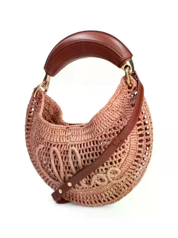 Chloé Summer Banana Logo-embroidered Woven Tote Bag