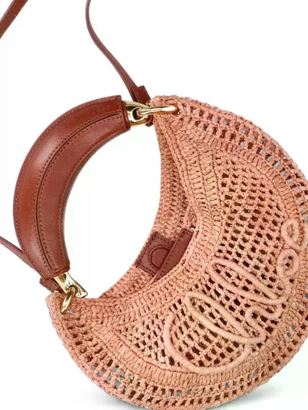 Chloé Summer Banana Logo-embroidered Woven Tote Bag