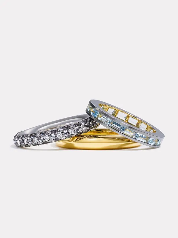 BY PARIAH Prism Ring Stack | Aquamarine