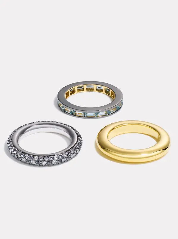 BY PARIAH Prism Ring Stack | Aquamarine