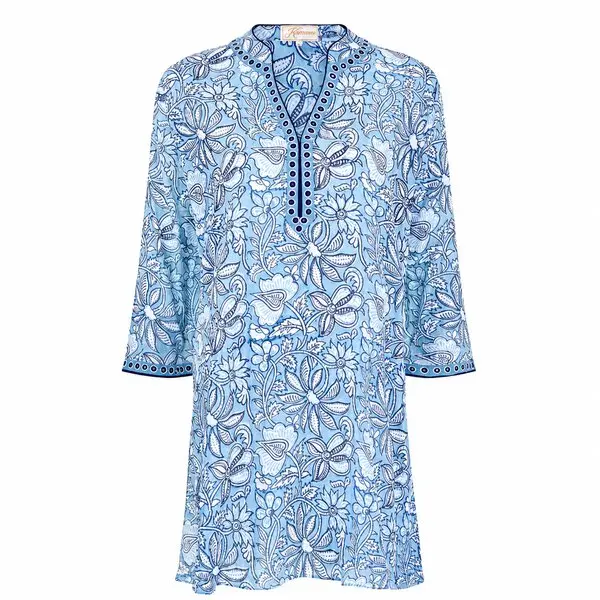 KAMINEE Light Cotton Voile Kaftan Palm Springs
