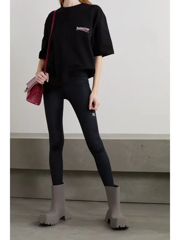 Balenciaga Oversized Embroidered Cotton-jersey T-shirt