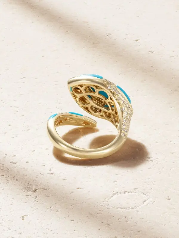 Shay Riviera 18-karat Gold, Turquoise And Diamond Ring