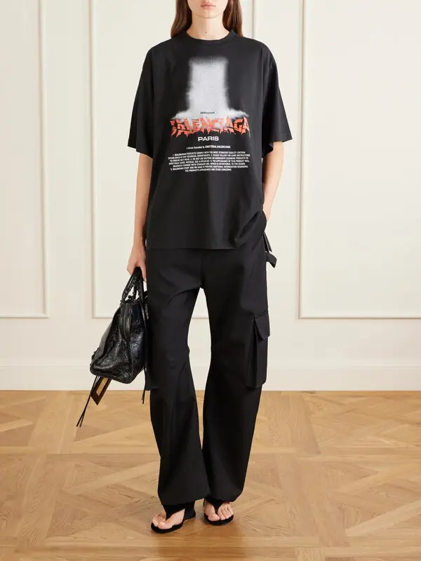 Balenciaga Le City Medium Embellished Crinkled-leather Shoulder Bag - Black