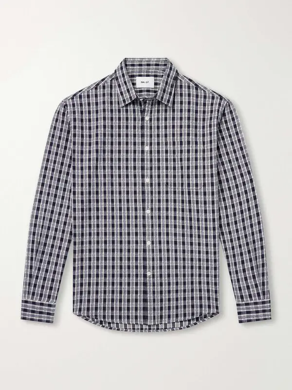 Nn07 Deon 50007 Checked Organic Cotton Shirt