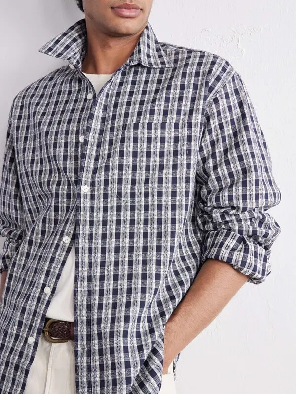 Nn07 Deon 50007 Checked Organic Cotton Shirt