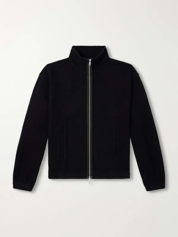 MFPEN Covet Ribbed Cotton-jersey Zip-up Sweatshirt