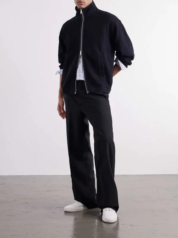MFPEN Covet Ribbed Cotton-jersey Zip-up Sweatshirt
