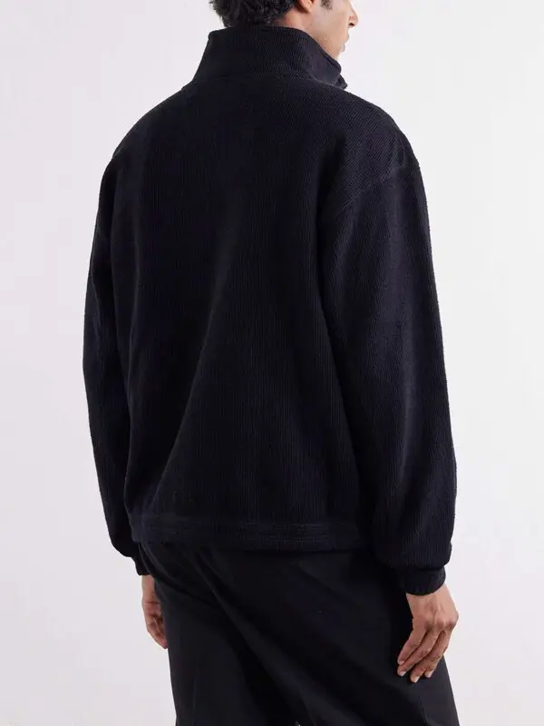 MFPEN Covet Ribbed Cotton-jersey Zip-up Sweatshirt