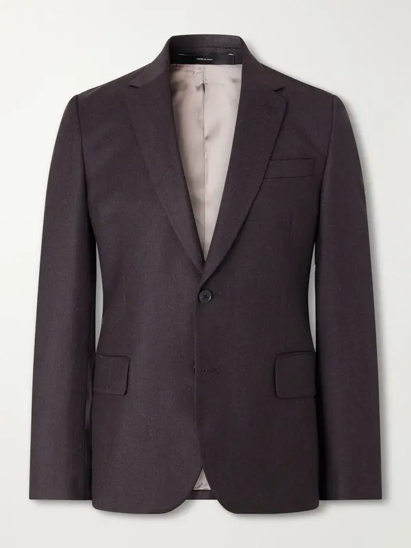 Paul Smith Wool And Cashmere-blend Flannel Suit Jacket