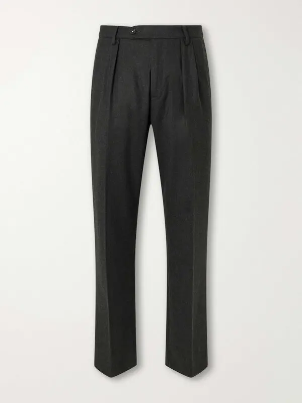 Massimo Alba Stan Straight-leg Pleated Virgin Wool Suit Trousers
