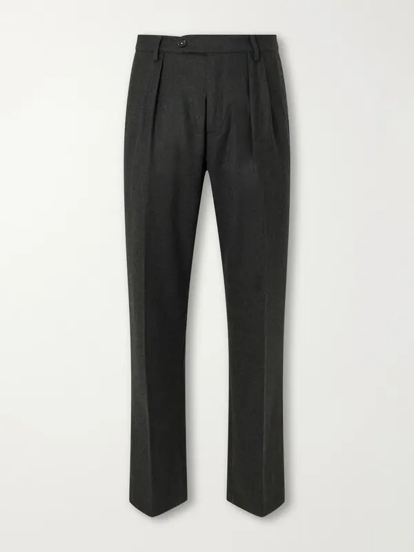 Massimo Alba Stan Straight-leg Pleated Virgin Wool Suit Trousers