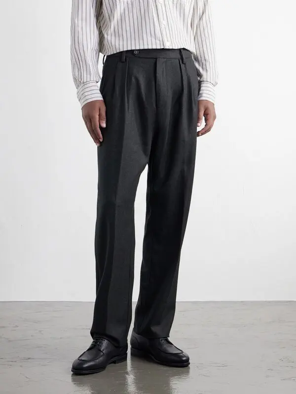 Massimo Alba Stan Straight-leg Pleated Virgin Wool Suit Trousers