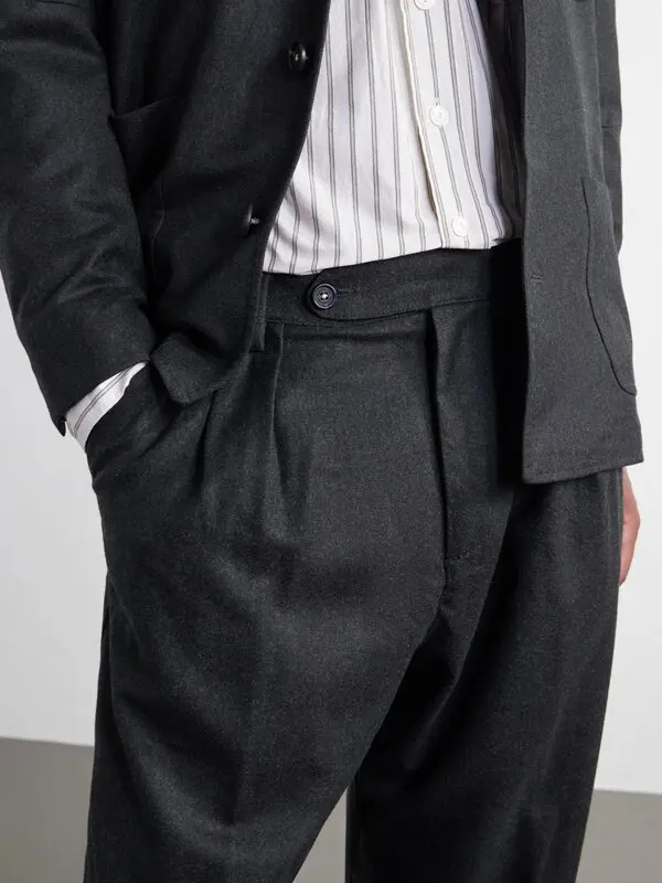 Massimo Alba Stan Straight-leg Pleated Virgin Wool Suit Trousers