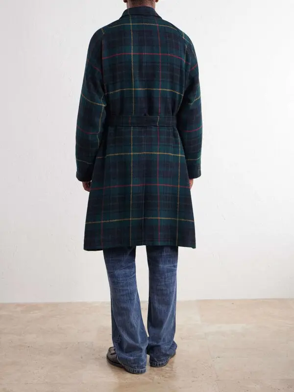 Polo Ralph Lauren Belted Plaid Wool Coat