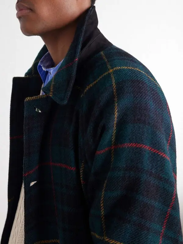 Polo Ralph Lauren Belted Plaid Wool Coat