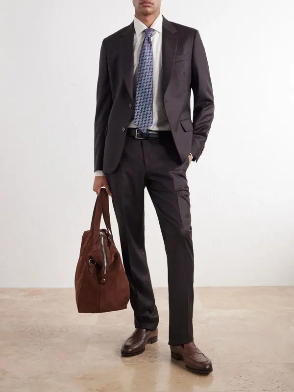 Paul Smith Straight-leg Wool And Cashmere-blend Flannel Trousers