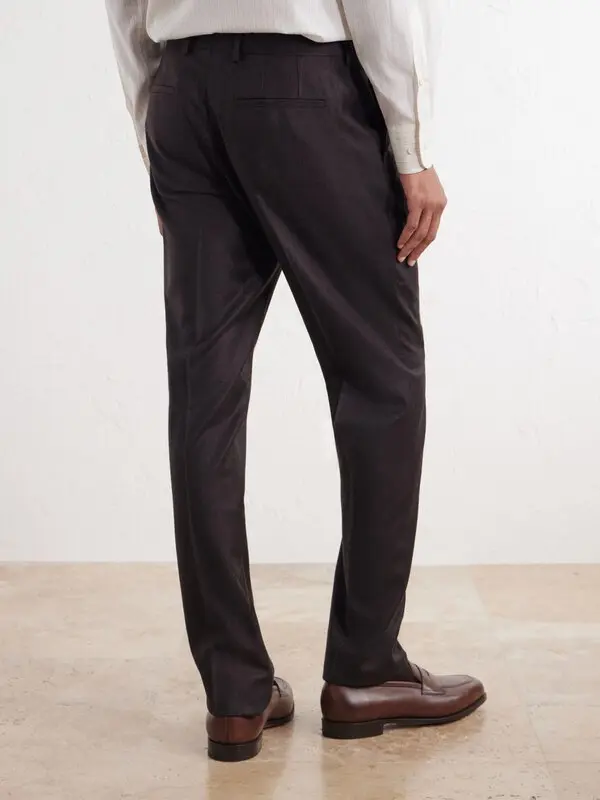 Paul Smith Straight-leg Wool And Cashmere-blend Flannel Trousers