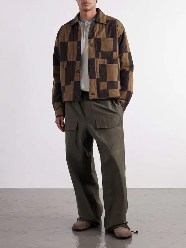 KARDO Bodhi Embroidered Checked Cotton Blouson Jacket