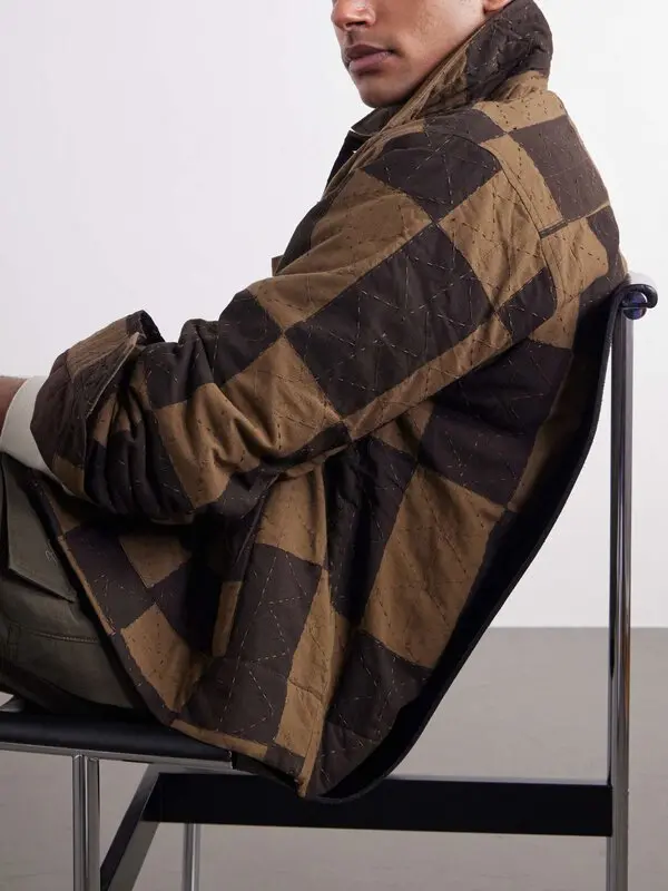 KARDO Bodhi Embroidered Checked Cotton Blouson Jacket