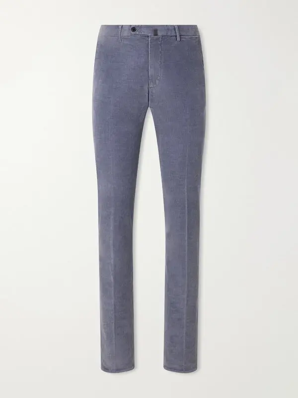 SLOWEAR Incotex Tapered Cotton-blend Corduroy Trousers