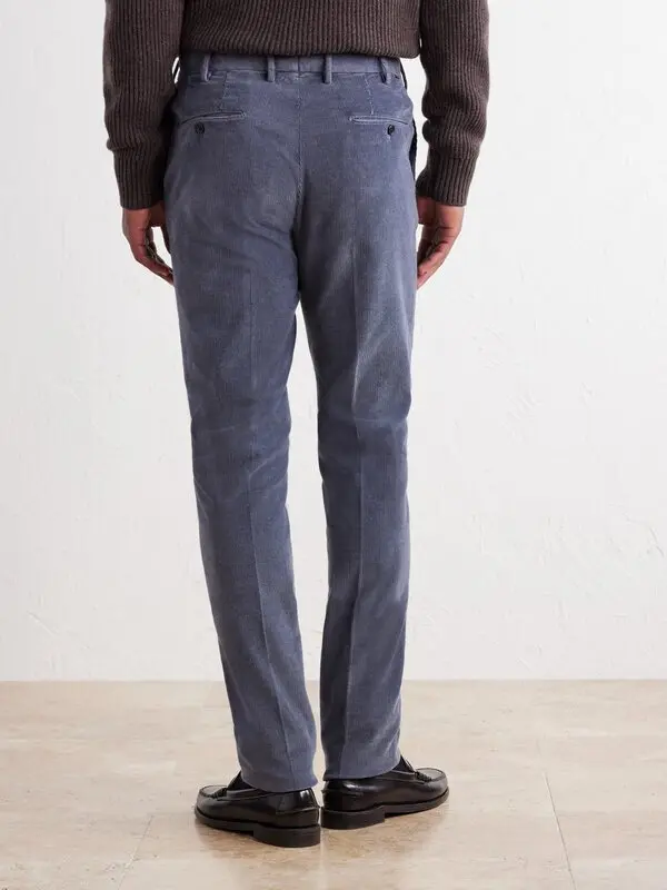 SLOWEAR Incotex Tapered Cotton-blend Corduroy Trousers